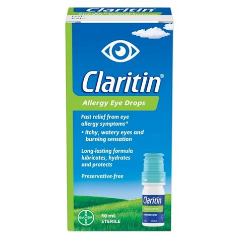 Claritin Allergy Eye Drops Preservative Free Long Lasting Relief