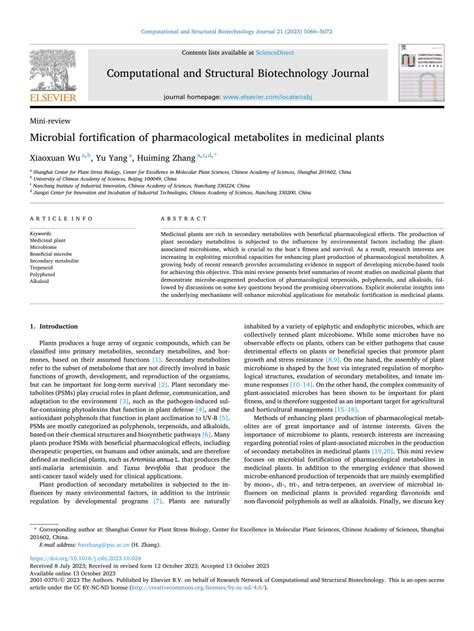 Pdf Microbial Fortification Of Pharmacological Metabolites In