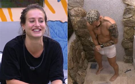 No Bbb 23 Fred Toma Banho De Cueca Branca E Espanta Bruna Berinjela