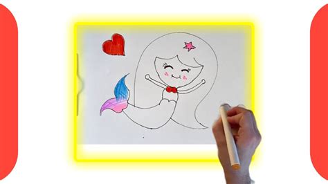 How To Draw Littel Mermaid Step By Step Easy Drawing Tutorial Youtube