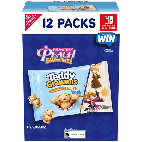 Teddy Grahams Honey Graham Hha1 Snacks 12 Snack Packs