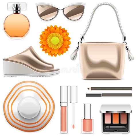 Vector Fashion Accessories Set 6 Stock Vector Illustration Of Beauty
