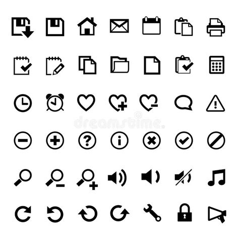 Universal Outline Icons For Web And Mobile Vector Stock Vector