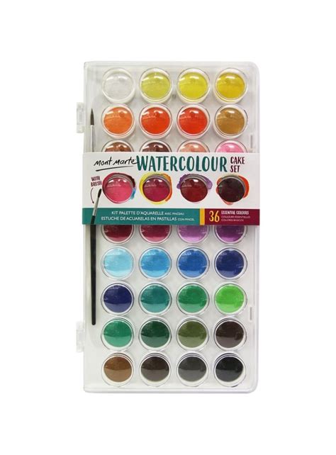 Mont Marte Watercolour Cake Set Pc Watercolor Cake Watercolor Paint Set Watercolor