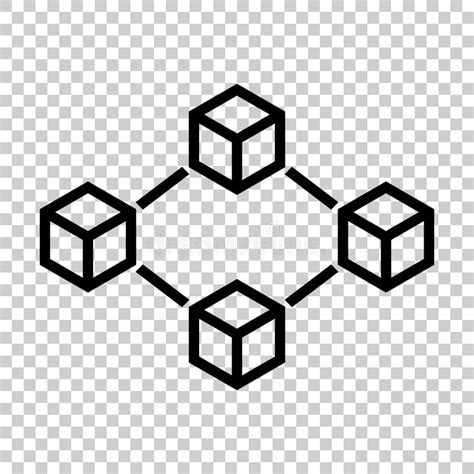 Blockchain Technology Vector Icon In Flat Style Cryptography Cu Stock