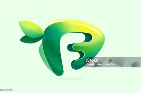 환경 친화적 인 F 문자 이니셜 삼각형 화살표 모양에서 잘라낸 3d 사실적인 아이콘 수채화 스타일의 녹색 잎이 있는 숲 에코