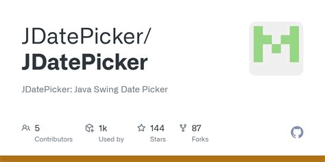 GitHub JDatePicker JDatePicker JDatePicker Java Swing Date Picker