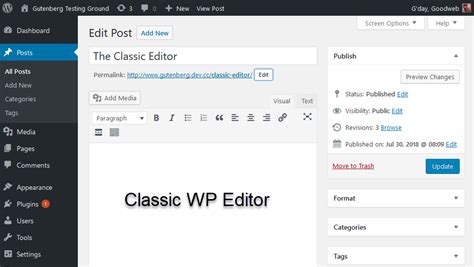The New Gutenberg Editor