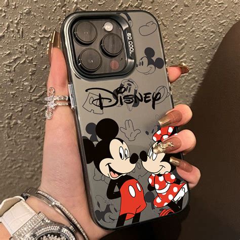 Love Mickey Minnie Mouse Art IMDเคสโทรศพทสาหรบiPhone Pro Max Pro XR XS