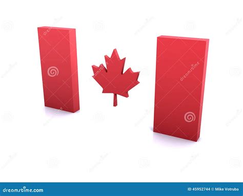 Canada Flag 3d Perspective Stock Illustration Illustration Of Maple 45952744
