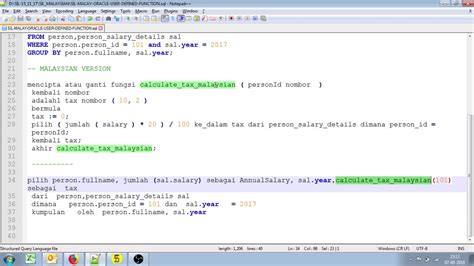 sil malay oracle user defined functions example 2 youtube