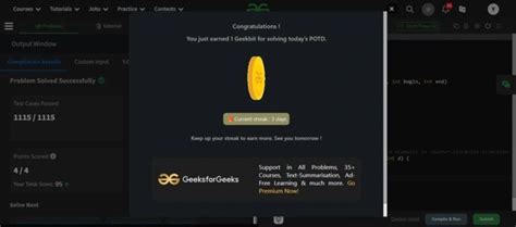 yeshwanthraj g on linkedin gfg160 geekstreak2024 problemsolving geeksforgeeks coding…