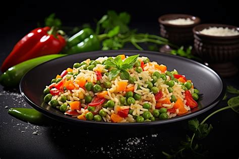 Premium Photo Risotto Served On A Bed Of Arugula With Lemon Vinaigrette