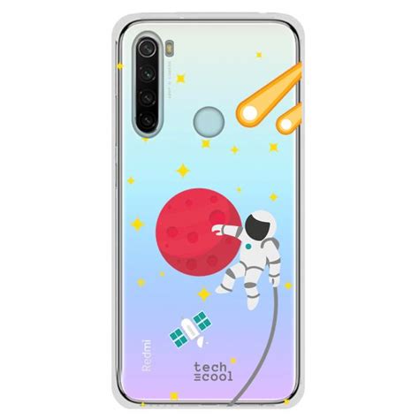 Techcool Capa Para Xiaomi Redmi Note L Capa Silicone Astronaut Transparent F Uv