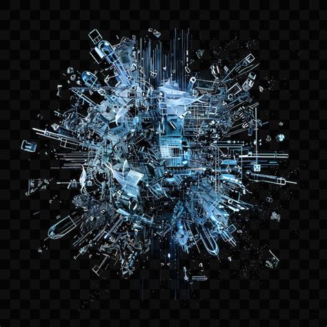 Premium Psd Cybernetic Overload Glitch With Robotic Elements Circuit