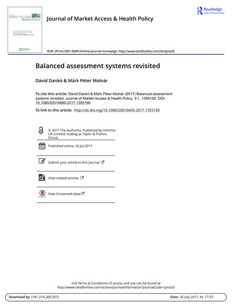 Pdf Balanced Assessment Systems Revisited