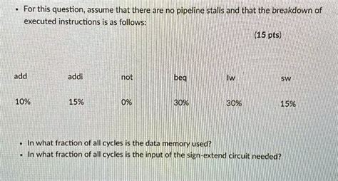 solved for this question assume that there are no pipeline stalls and