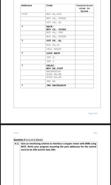 Solved Give An Interfacing Scheme To Interface A Stepper