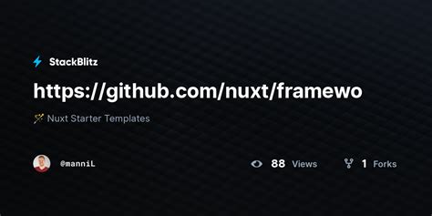 Https Github Nuxt Framework Issues Stackblitz