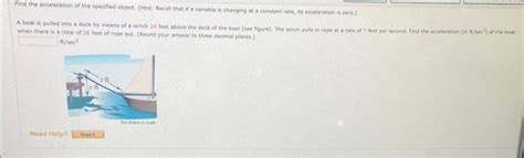 Solved Find The Acceleration Of The Specified Object Hint Chegg