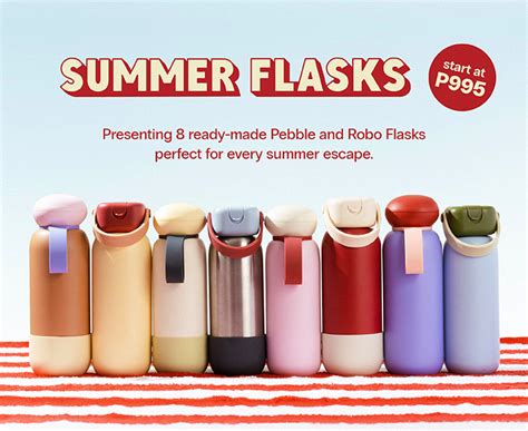 Sunnies Flask 25oz Pebble Flask In Honeydew Summer Ready Made
