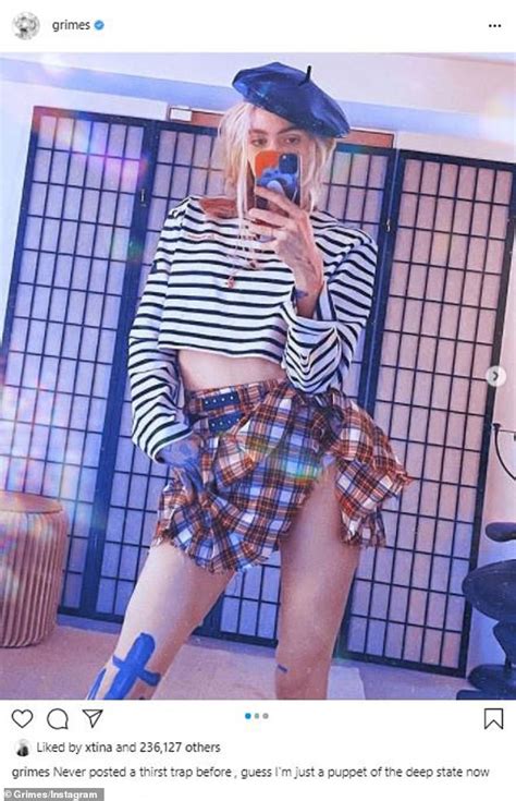 Elon Musks Ex Girlfriend Grimes Shows Off Larger Looking Pout Hot
