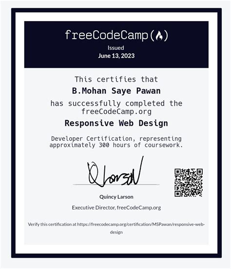 Mohan Saye Pawan Bachu On Linkedin Webdevelopment Htmlcss Freecodecamp Webdesigner