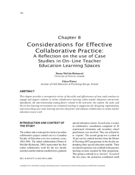 Pdf Considerations For Effective Collaborative Practice