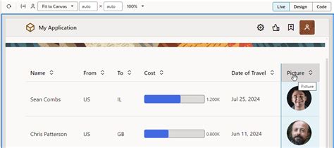 Reorder Columns In A Table