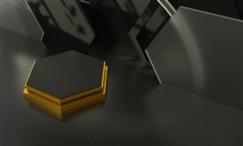 제품 발표를 위한 황금 색깔 혼합을 가진 호화스러운 까만 연단3d 삽화를 렌더링하기 0명에 대한 스톡 사진 및 기타 이미지 0명 3차원 형태 강단 Istock