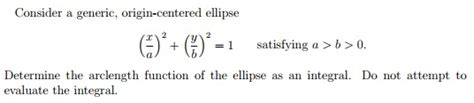 solved consider a generic origin centered ellipse d 1