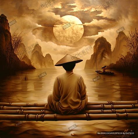Ai创作图参禅装饰画 沙画和尚古典元素复古 禅文化和尚打坐 禅无框画 打坐参禅悟道冥想 禅意古画油画 僧人修行道士大侠 佛禅意境画 禅意艺术