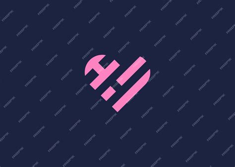 Letra Hh Con Corazón Diseño De Icono De Logotipo Inspiración De