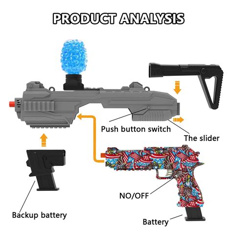 Buy 6 In 1 Gel Splat Ball Blaster Automatic Splatter Ball Orby For