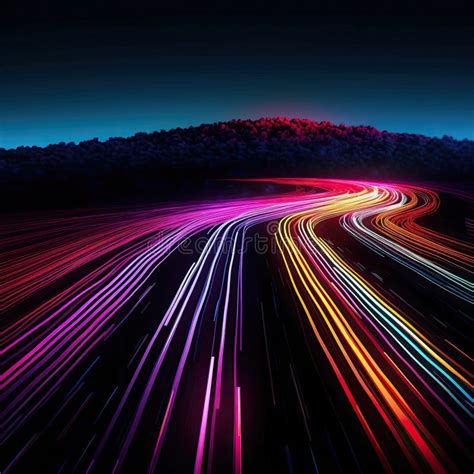 Data Highway Illustration Made With Generative Ai Tools Stock