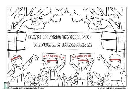 15 Contoh Gambar Mewarnai 17 Agustus Untuk Anak Tk Dan Paud Coco