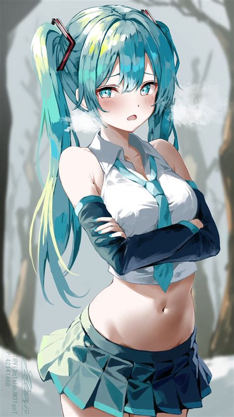 初音ミク 「これかな 自分の代表作だと思う絵を一枚だけ選んでみよう」しるばー1のイラスト