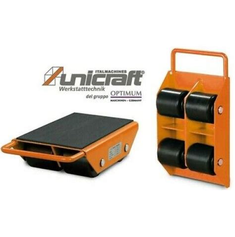 Pattino Carrello Carro A 4 Rulli Portata 3 Tonn 3000 Kg Unicraft Carri