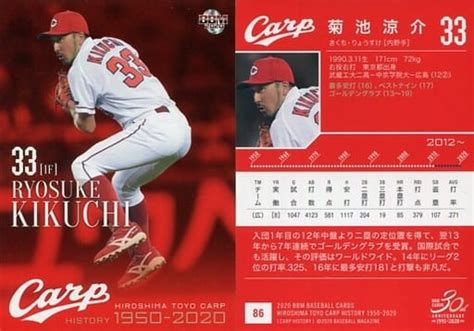 駿河屋 86 レギュラーカード ： 菊池涼介（bbm）