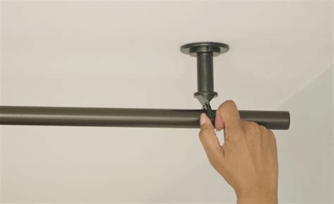 How To Hang Curtain Rod In Concrete Ceiling Shelly Lighting