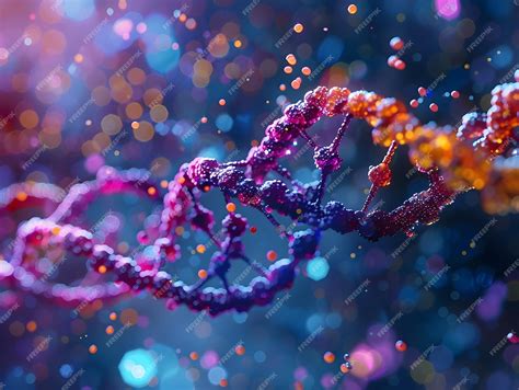 Colorful Macro Shot Of Amino Acid Sequence Illustrating Protein Structure And Function Premium