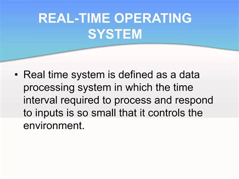 Types Of Operating Systems Pptx