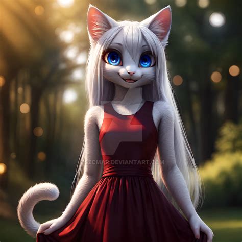 Closed Adoptable Cute Cat Girl In Dress By Secmar On Deviantart