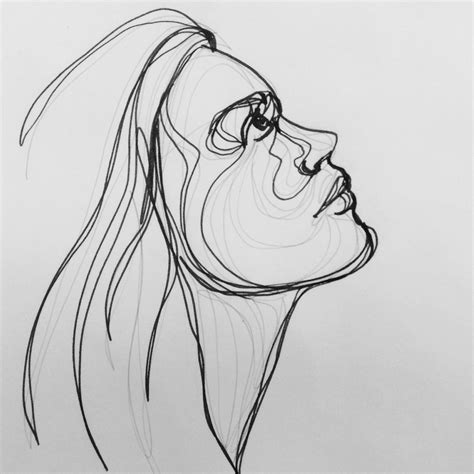 Pin By Nevaeh Rose On Simple Sketches Face Line Drawing Line Drawing