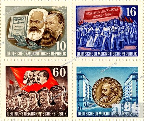 Stamps Only From Karl Marx Commemorative Postage Stamp Sheet East