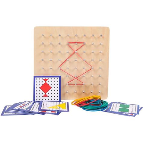 Wooden Educational Toy Geoboard Mathematical Manip Grandado