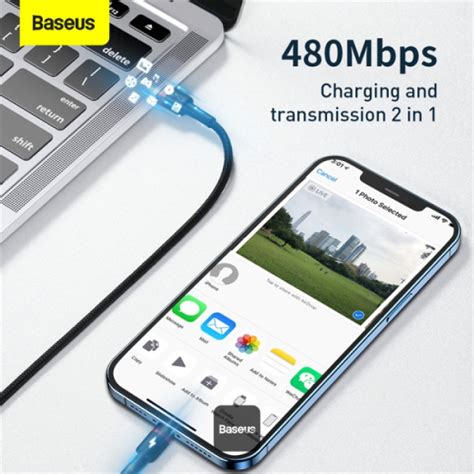 Baseus Cafule Series Type C To Lightning Cable 20w Pd Fast Charge And 480mbps High Speed Data