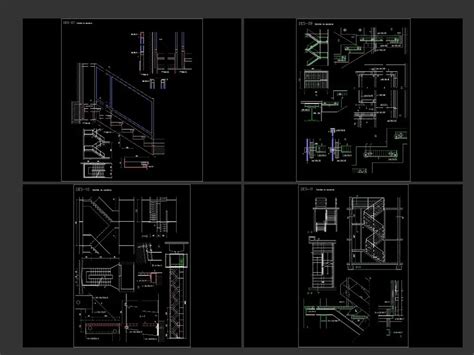Detalles De Escalera En Autocad Librería Cad