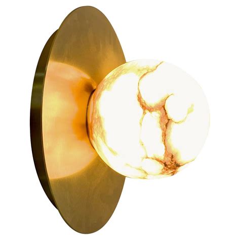 Faux Alabaster Resin Half Moon Wall Lights At 1stdibs