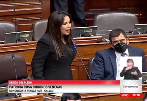 Patricia Chirinos Presenta Moción De Vacancia Contra Pedro Castillo